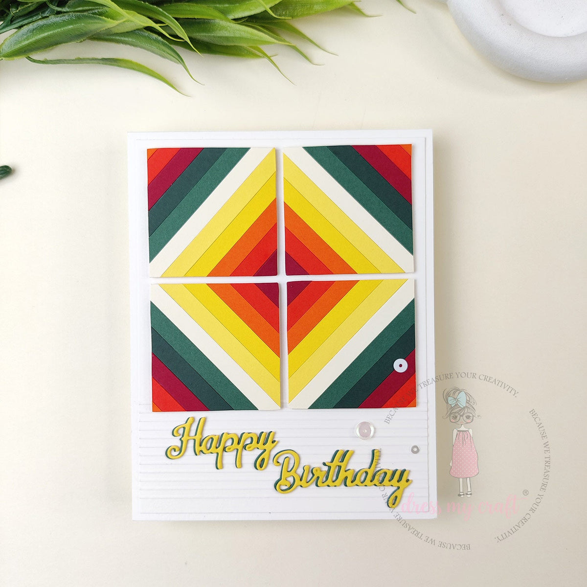 Retro Rainbow Birthday Card – CRAFTERS CORNER