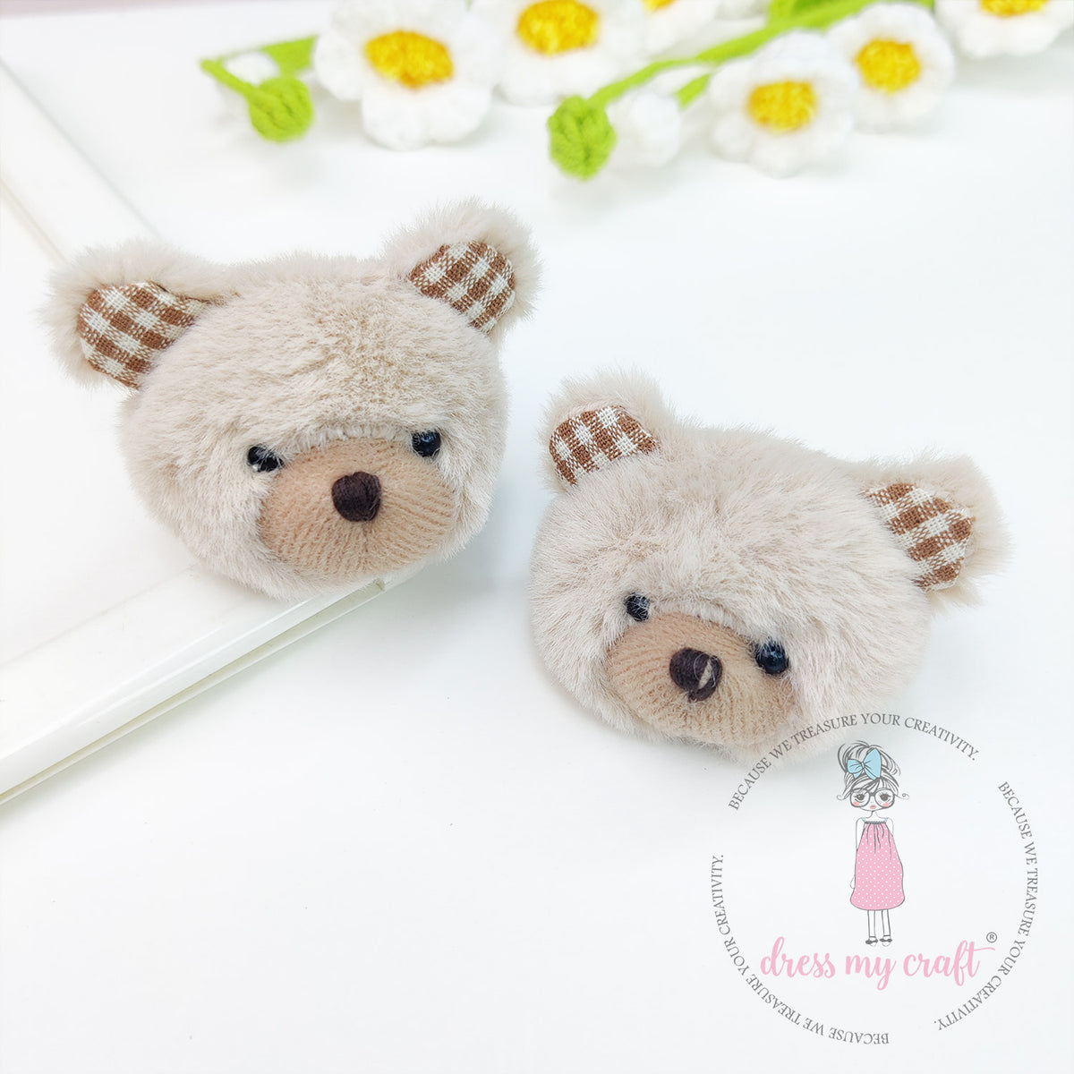 Miniature Muffin Teddy Bear Head – CRAFTERS CORNER