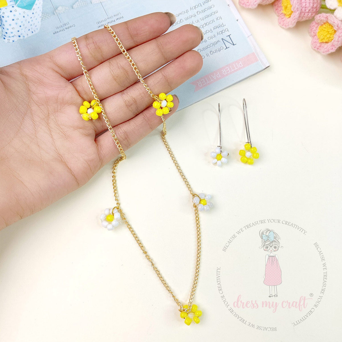 Sunny Daisy Jewelry Set – CRAFTERS CORNER