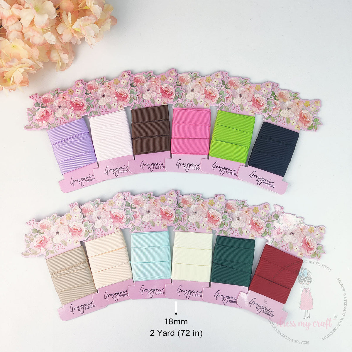 Grosgrain Ribbon Combo - 12 Colors (2 Yard Each) – CRAFTERS CORNER