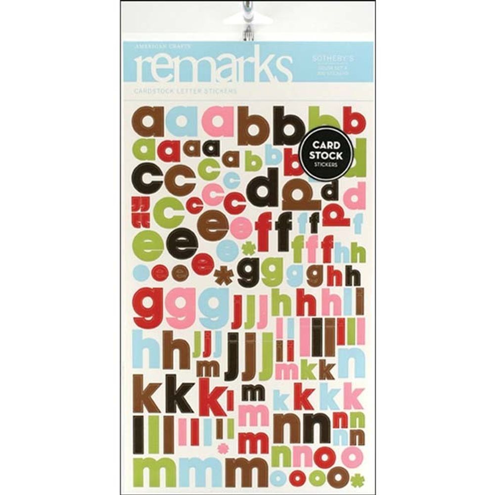 Remarks Cardstock Stickers – CRAFTERS CORNER
