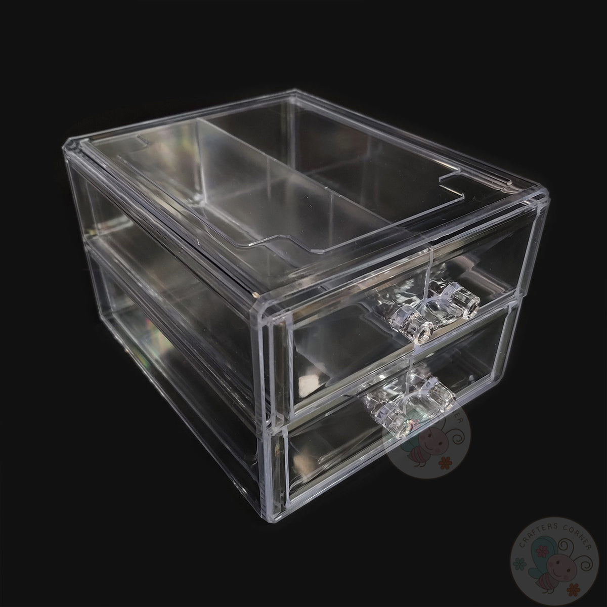 Transparent Acrylic Storage Drawer Box – 4 Slot – CRAFTERS CORNER