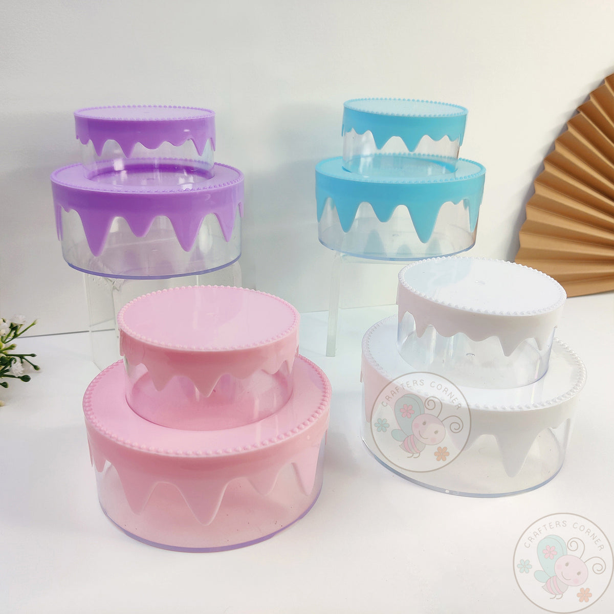 DIY 2-Tier Cake Plastic Storage Box Combo Pack – CRAFTERS CORNER