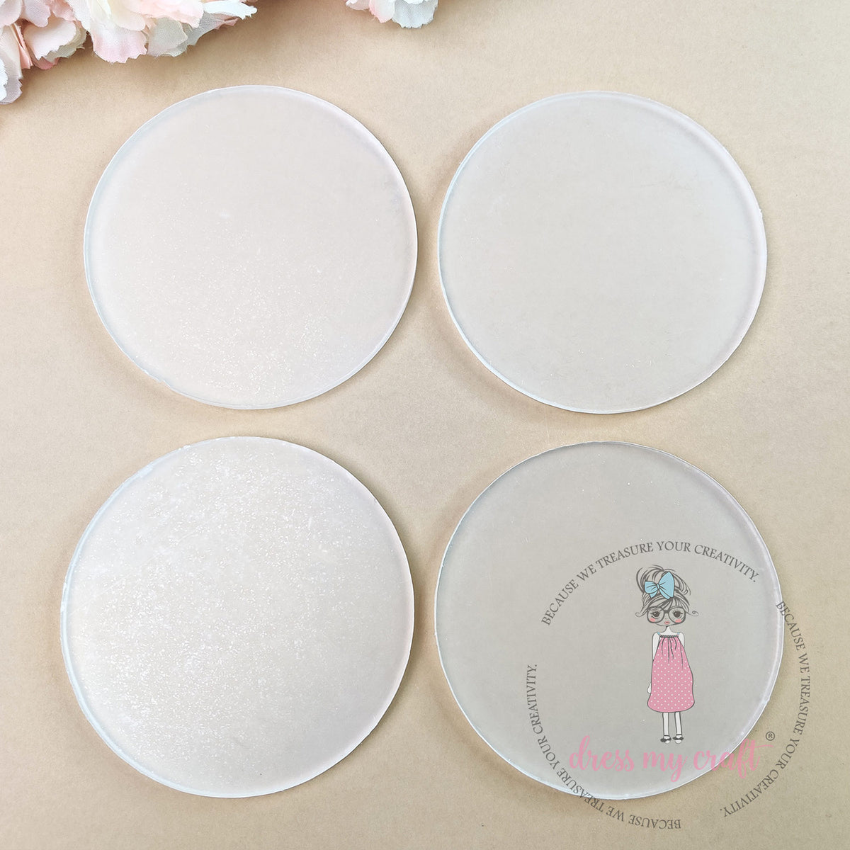 Crystal Clear Coasters (4Pcs/Pack) – CRAFTERS CORNER