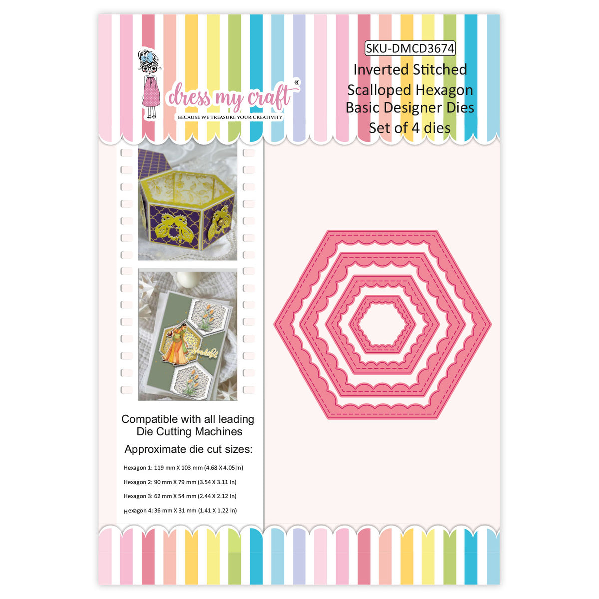 Inverted Stitched Scalloped Hexagon - Basic Designer Dies – CRAFTERS CORNER
