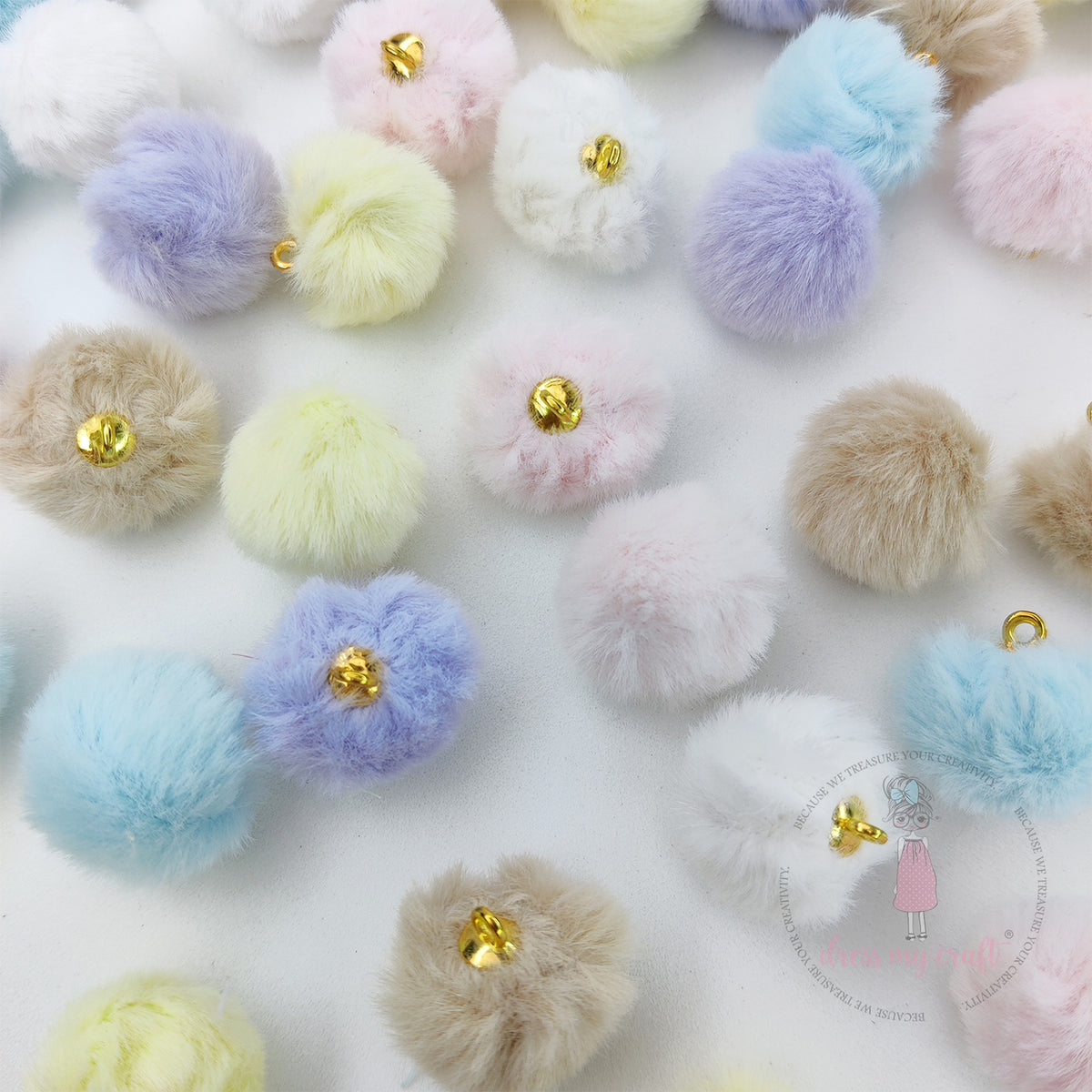 Pastel Pom Poms With Loop - Assorted Color – CRAFTERS CORNER