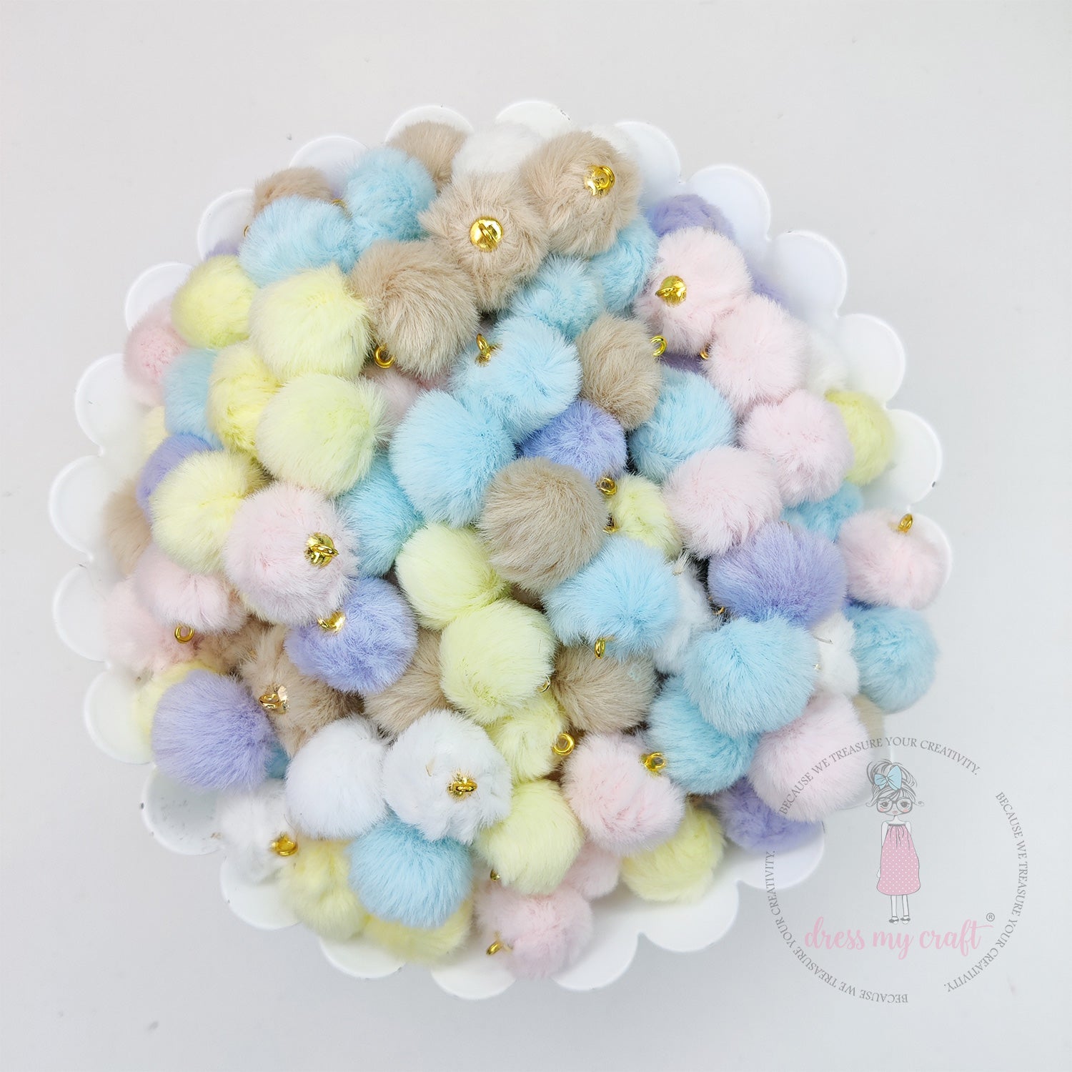 Pastel Pom Poms With Loop - Assorted Color – CRAFTERS CORNER