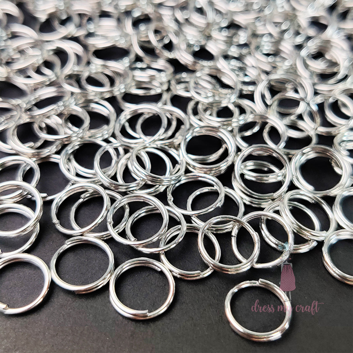 Double Loop Jump Rings - Silver 8 MM – CRAFTERS CORNER