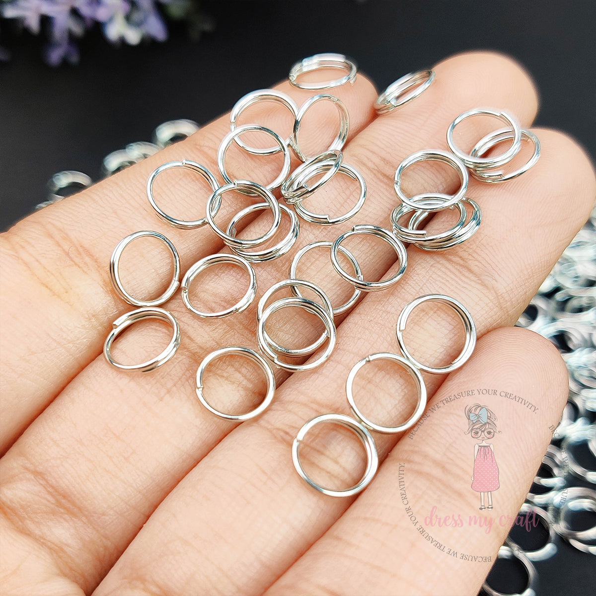 Double Loop Jump Rings - Silver 8 MM – CRAFTERS CORNER