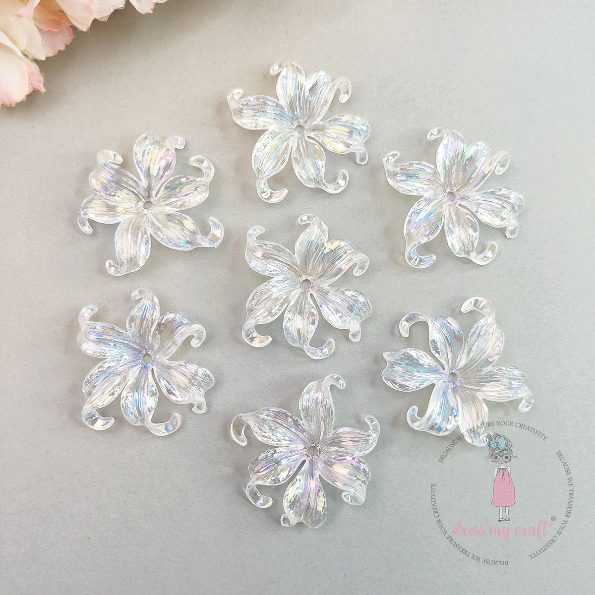 Holographic Flower Caps – CRAFTERS CORNER