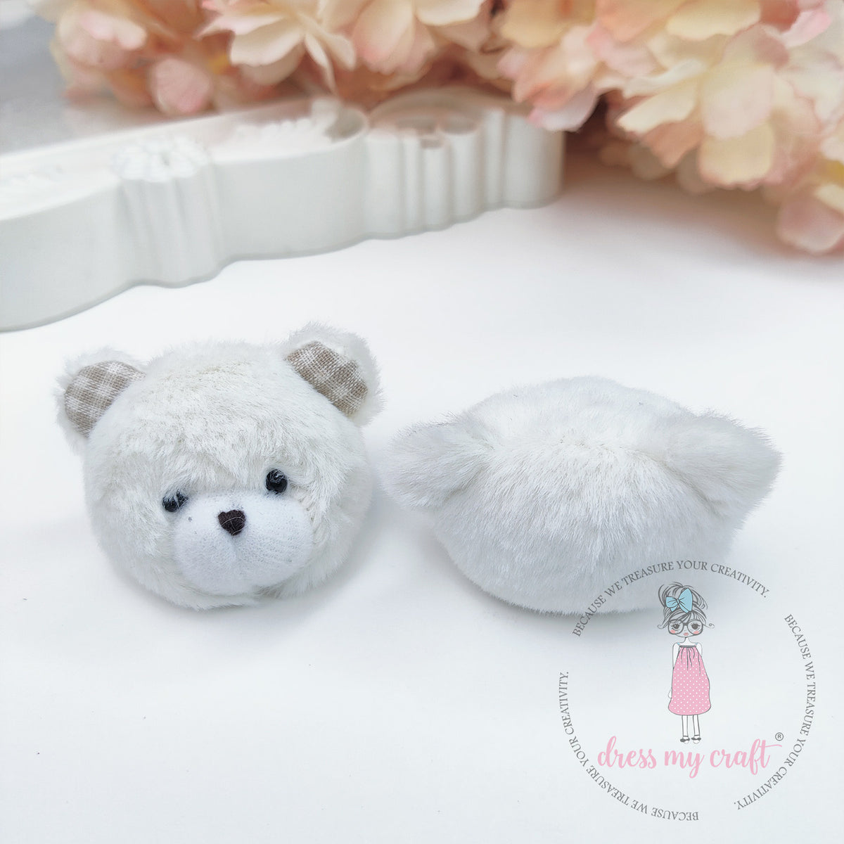 Miniature Snowy Fluff Teddy Bear Head – CRAFTERS CORNER