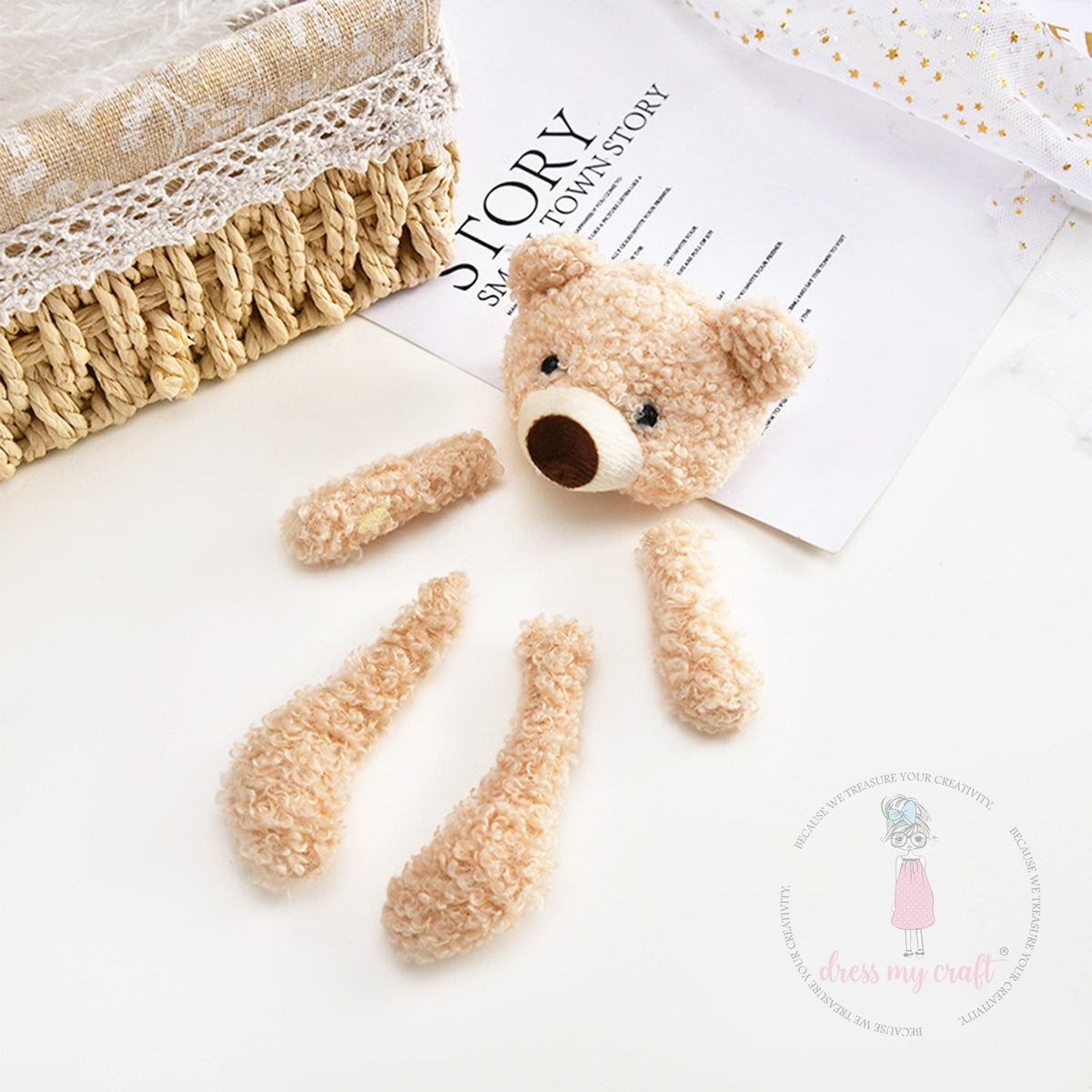 Miniature Vanilla Puff Teddy Bear Set – CRAFTERS CORNER