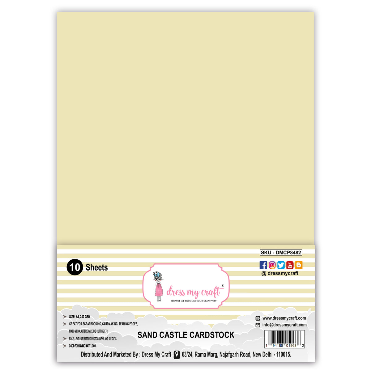 Sand Castle Cardstock - A4 (Pack of 10 Sheets) – CRAFTERS CORNER