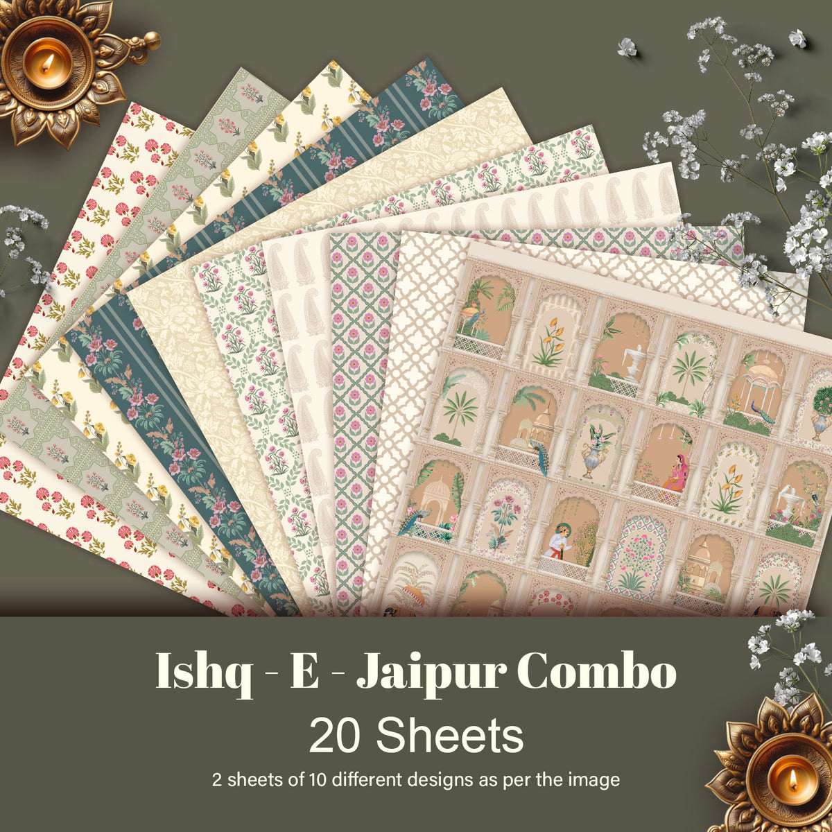 Ishq - E - Jaipur Papers Pack of 20 – CRAFTERS CORNER