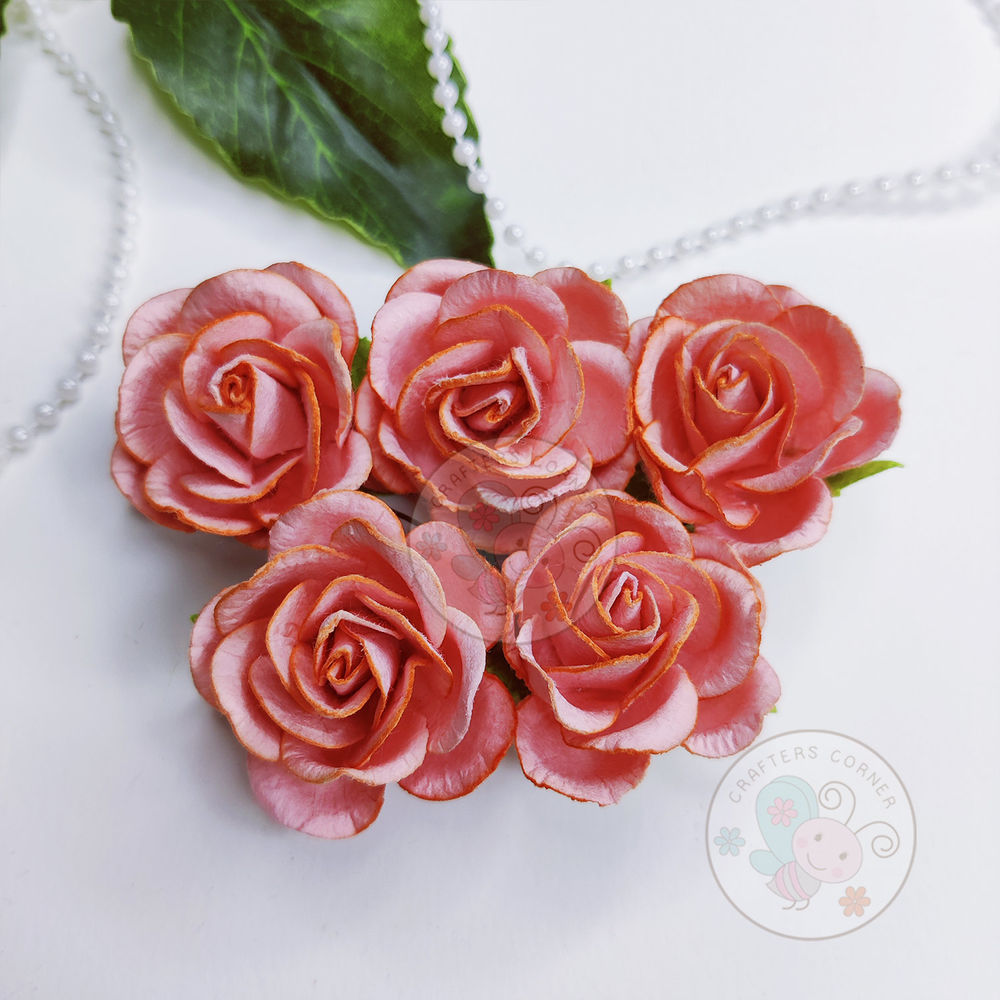 Curved Roses 35 MM - Salmon – CRAFTERS CORNER
