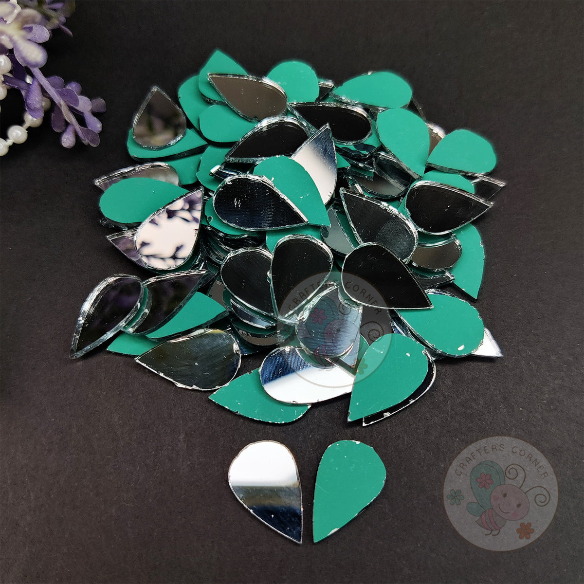 Teardrop Glass Mirrors - 16 MM – CRAFTERS CORNER