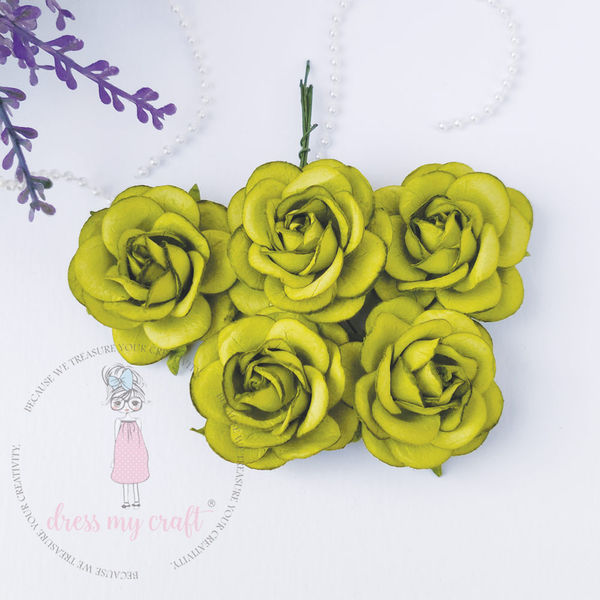 Curved Roses 45 MM - Pear Green – CRAFTERS CORNER