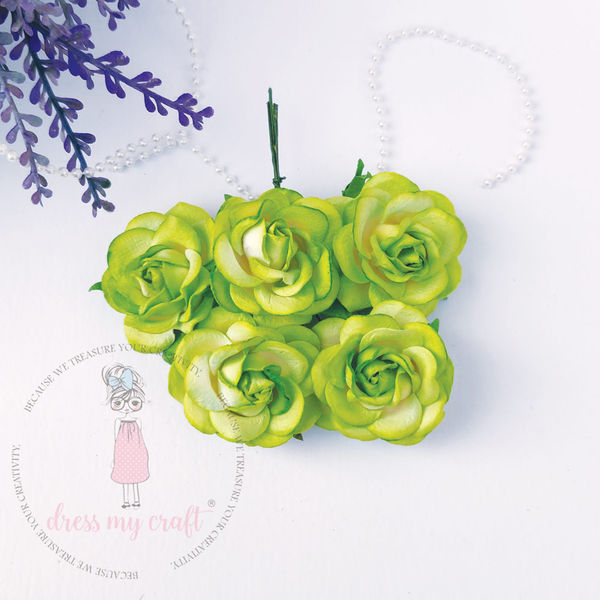 Curved Roses 45 MM - Lime Green – CRAFTERS CORNER