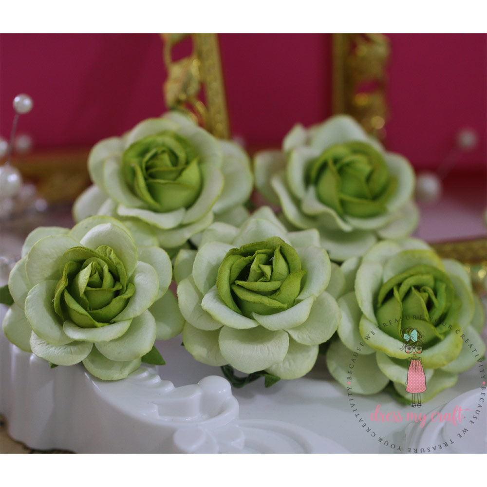 Curved Roses 45 MM - Green Beauty – CRAFTERS CORNER