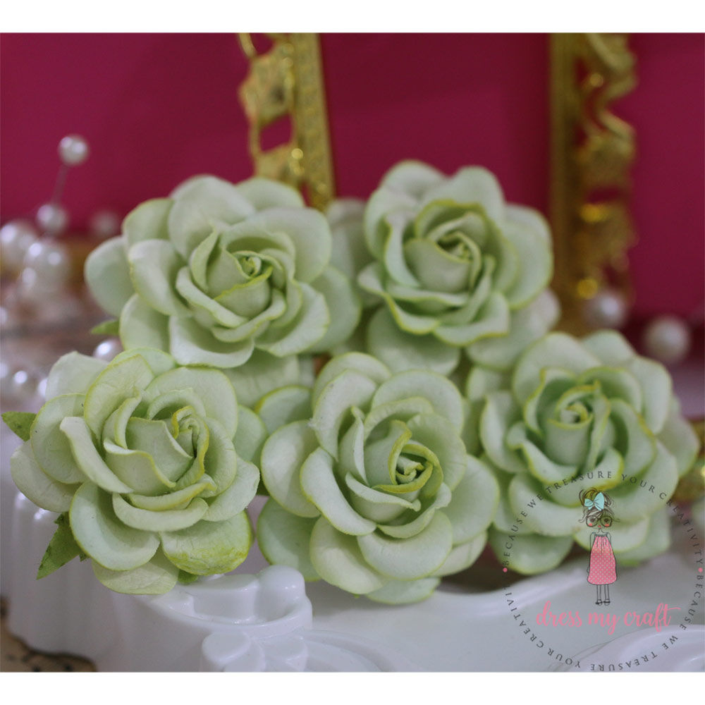 Curved Roses 45 MM - Soothing Green – CRAFTERS CORNER