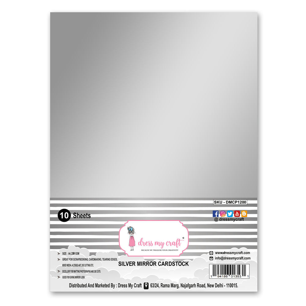 Silver Mirror Cardstock – CRAFTERS CORNER